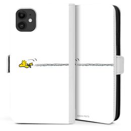 DeinDesign iPhone 11 Handy Klapph&uuml;lle Handyh&uuml;lle aus Kunst Leder wei&szlig; Flip Case Peanuts Official Licensed Product Children Sideflip mit Lasche