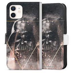 DeinDesign iPhone 12 Handy Klapph&uuml;lle Handyh&uuml;lle aus Kunst Leder wei&szlig; Flip Case Star Wars Darth Vader Official Licensed Product Sideflip mit Lasche