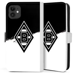 DeinDesign iPhone 11 Handy Klapph&uuml;lle Handyh&uuml;lle aus Kunst Leder wei&szlig; Flip Case Bmg Borussia M&ouml;nchengladbach Gladbach Sideflip mit Lasche