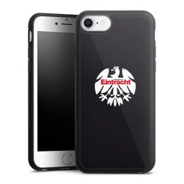DeinDesign iPhone SE (2020) Handy Gallery Case Handyh&uuml;lle 9H Geh&auml;rtetes Glas R&uuml;ckseite H&uuml;lle Logo Retro Eagle Gallery Case