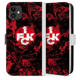 DeinDesign iPhone 11 Handy Klapph&uuml;lle Handyh&uuml;lle aus Kunst Leder wei&szlig; Flip Case 1. Fc Kaiserslautern 1. Fck Logo Sideflip mit Lasche