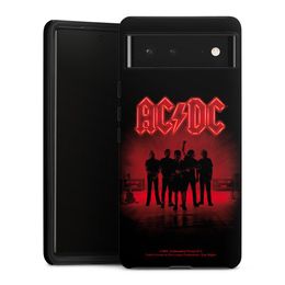DeinDesign Google Pixel 6 Handy Panzer Handyh&uuml;lle robuste Outdoor H&uuml;lle Schutzh&uuml;lle matt Band Acdc Official Licensed Product Tough Case