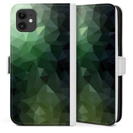 DeinDesign iPhone 11 Handy Klapph&uuml;lle Handyh&uuml;lle aus Kunst Leder wei&szlig; Flip Case Tarnmuster Geometric Mosaic Sideflip mit Lasche