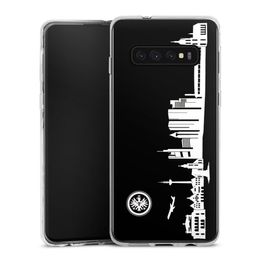 DeinDesign Galaxy S10 Plus Handy Silikon H&uuml;lle Case transparent Handyh&uuml;lle Eintracht Frankfurt Sge Skyline Silikon Case