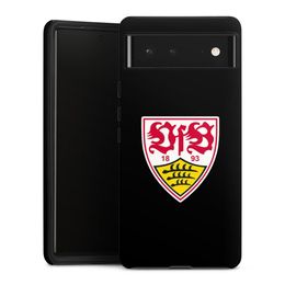 DeinDesign Google Pixel 6 Handy Panzer Handyh&uuml;lle robuste Outdoor H&uuml;lle Schutzh&uuml;lle matt Vfb Stuttgart Coat Of Arms Official Licensed Product Tough Case