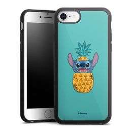 DeinDesign iPhone SE (2020) Handy Gallery Case Handyh&uuml;lle 9H Geh&auml;rtetes Glas R&uuml;ckseite H&uuml;lle Pineapple Lilo & Stitch Disney Gallery Case