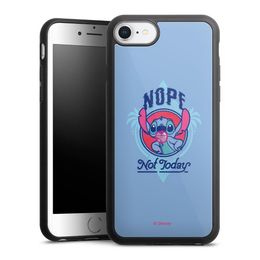 DeinDesign iPhone SE (2020) Handy Gallery Case Handyh&uuml;lle 9H Geh&auml;rtetes Glas R&uuml;ckseite H&uuml;lle Disney Sayings Lilo & Stitch Gallery Case