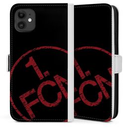 DeinDesign iPhone 11 Handy Klapph&uuml;lle Handyh&uuml;lle aus Kunst Leder wei&szlig; Flip Case Texture Merchandise 1. Fcn Sideflip mit Lasche