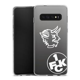 DeinDesign Galaxy S10 Plus Handy Silikon H&uuml;lle Case transparent Handyh&uuml;lle Logo 1. Fck 1. Fc Kaiserslautern Silikon Case