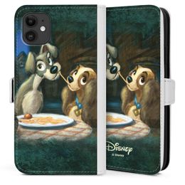 DeinDesign iPhone 11 Handy Klapph&uuml;lle Handyh&uuml;lle aus Kunst Leder wei&szlig; Flip Case Lady And The Tramp Disney Official Licensed Product Sideflip mit Lasche
