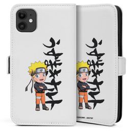 DeinDesign iPhone 11 Handy Klapph&uuml;lle Handyh&uuml;lle aus Kunst Leder wei&szlig; Flip Case Anime Naruto Shippuden Official Licensed Product Sideflip mit Lasche