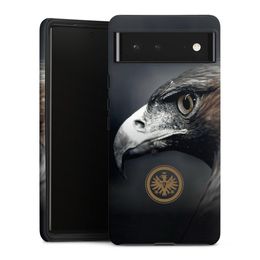 DeinDesign Google Pixel 6 Handy Panzer Handyh&uuml;lle robuste Outdoor H&uuml;lle Schutzh&uuml;lle matt Eintracht Frankfurt Eagle Official Licensed Product Tough Case