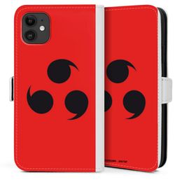 DeinDesign iPhone 11 Handy Klapph&uuml;lle Handyh&uuml;lle aus Kunst Leder wei&szlig; Flip Case Official Licensed Product Naruto Shippuden Sharingan Sideflip mit Lasche