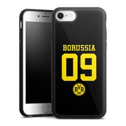 DeinDesign iPhone SE (2020) Handy Gallery Case Handyh&uuml;lle 9H Geh&auml;rtetes Glas R&uuml;ckseite H&uuml;lle Jersey Bvb Borussia Dortmund Gallery Case