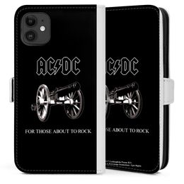 DeinDesign iPhone 11 Handy Klapph&uuml;lle Handyh&uuml;lle aus Kunst Leder wei&szlig; Flip Case Music Acdc Merchandise Sideflip mit Lasche