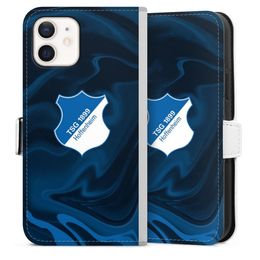 DeinDesign iPhone 12 Handy Klapph&uuml;lle Handyh&uuml;lle aus Kunst Leder wei&szlig; Flip Case Official Licensed Product Jersey Tsg 1899 Hoffenheim Sideflip mit Lasche