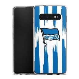 DeinDesign Galaxy S10 Plus Handy Silikon H&uuml;lle Case transparent Handyh&uuml;lle Bundesliga Hertha Bsc Official Licensed Product Silikon Case