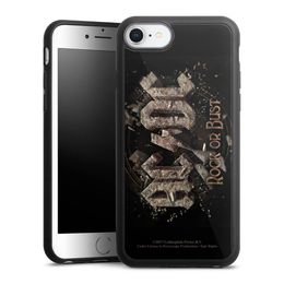 DeinDesign iPhone SE (2020) Handy Gallery Case Handyh&uuml;lle 9H Geh&auml;rtetes Glas R&uuml;ckseite H&uuml;lle Rock Or Bust Official Licensed Product Acdc Gallery Case