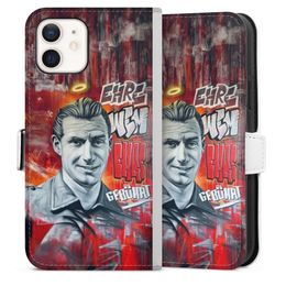 DeinDesign iPhone 12 Handy Klapph&uuml;lle Handyh&uuml;lle aus Kunst Leder wei&szlig; Flip Case Fritz Walter 1. Fck 1. Fc Kaiserslautern Sideflip mit Lasche