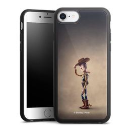 DeinDesign iPhone SE (2020) Handy Gallery Case Handyh&uuml;lle 9H Geh&auml;rtetes Glas R&uuml;ckseite H&uuml;lle Disney Pixar Toy Story Woody Gallery Case