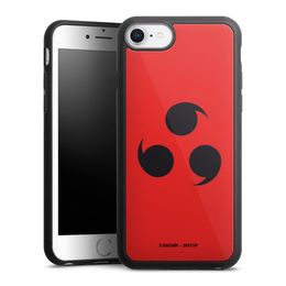 DeinDesign iPhone SE (2020) Handy Gallery Case Handyh&uuml;lle 9H Geh&auml;rtetes Glas R&uuml;ckseite H&uuml;lle Official Licensed Product Sharingan Naruto Shippuden Gallery Case