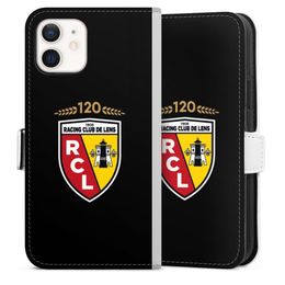 DeinDesign iPhone 12 Handy Klapph&uuml;lle Handyh&uuml;lle aus Kunst Leder wei&szlig; Flip Case Logo Official Licensed Product Rc Lens Sideflip mit Lasche