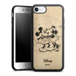 DeinDesign iPhone SE (2020) Handy Gallery Case Handyh&uuml;lle 9H Geh&auml;rtetes Glas R&uuml;ckseite H&uuml;lle Minnie Mouse Vintage Mickey Mouse Gallery Case
