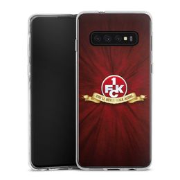 DeinDesign Galaxy S10 Plus Handy Silikon H&uuml;lle Case transparent Handyh&uuml;lle Logo Official Licensed Product 1. Fc Kaiserslautern Silikon Case