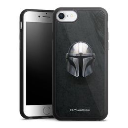 DeinDesign iPhone SE (2020) Handy Gallery Case Handyh&uuml;lle 9H Geh&auml;rtetes Glas R&uuml;ckseite H&uuml;lle Star Wars The Mandalorian Official Licensed Product Gallery Case
