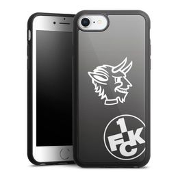 DeinDesign iPhone SE (2020) Handy Gallery Case Handyh&uuml;lle 9H Geh&auml;rtetes Glas R&uuml;ckseite H&uuml;lle 1. Fc Kaiserslautern Logo 1. Fck Gallery Case