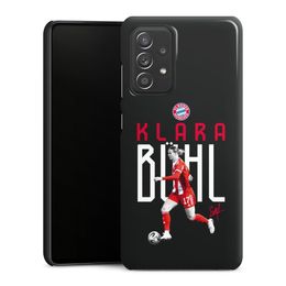 DeinDesign Galaxy A52s 5G Handy Premium Case Smartphone Handyh&uuml;lle Schutzh&uuml;lle gl&auml;nzend Fc Bayern M&uuml;nchen Klara B&uuml;hl Official Licensed Product Premium Case