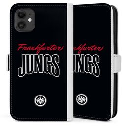 DeinDesign iPhone 11 Handy Klapph&uuml;lle Handyh&uuml;lle aus Kunst Leder wei&szlig; Flip Case Eintracht Frankfurt Sge Official Licensed Product Sideflip mit Lasche