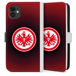 DeinDesign iPhone 11 Handy Klapph&uuml;lle Handyh&uuml;lle aus Kunst Leder wei&szlig; Flip Case Official Licensed Product Coat Of Arms Eintracht Frankfurt Sideflip mit Lasche