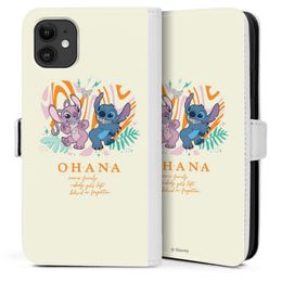 DeinDesign iPhone 11 Handy Klapph&uuml;lle Handyh&uuml;lle aus Kunst Leder wei&szlig; Flip Case Official Licensed Product Lilo & Stitch Disney Sideflip mit Lasche