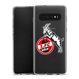 DeinDesign Galaxy S10 Plus Handy Silikon H&uuml;lle Case transparent Handyh&uuml;lle Transparent Logo 1. Fc K&ouml;ln Silikon Case