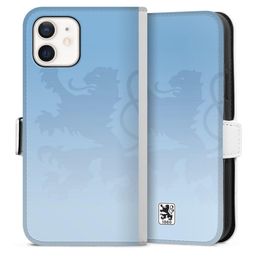 DeinDesign iPhone 12 Handy Klapph&uuml;lle Handyh&uuml;lle aus Kunst Leder wei&szlig; Flip Case Official Licensed Product Logo Tsv 1860 M&uuml;nchen Sideflip mit Lasche