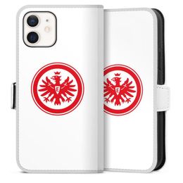 DeinDesign iPhone 12 Handy Klapph&uuml;lle Handyh&uuml;lle aus Kunst Leder wei&szlig; Flip Case Eintracht Frankfurt Sge Official Licensed Product Sideflip mit Lasche