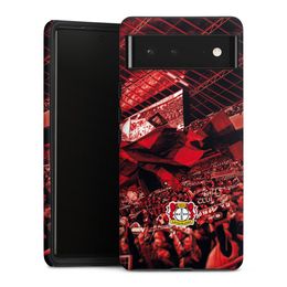 DeinDesign Google Pixel 6 Handy Panzer Handyh&uuml;lle robuste Outdoor H&uuml;lle Schutzh&uuml;lle matt Merchandise Official Licensed Product Bayer 04 Leverkusen Tough Case