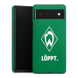DeinDesign Google Pixel 6 Handy Panzer Handyh&uuml;lle robuste Outdoor H&uuml;lle Schutzh&uuml;lle matt Sv Werder Bremen Statement Official Licensed Product Tough Case