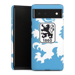 DeinDesign Google Pixel 6 Handy Panzer Handyh&uuml;lle robuste Outdoor H&uuml;lle Schutzh&uuml;lle matt Coat Of Arms Tsv 1860 M&uuml;nchen Official Licensed Product Tough Case