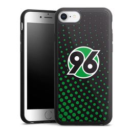 DeinDesign iPhone SE (2020) Handy Gallery Case Handyh&uuml;lle 9H Geh&auml;rtetes Glas R&uuml;ckseite H&uuml;lle Hannover 96 Muster Logo Gallery Case