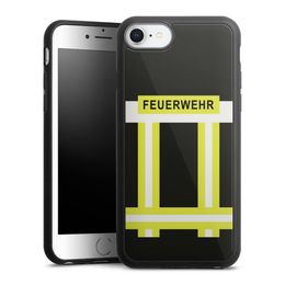 DeinDesign iPhone SE (2020) Handy Gallery Case Handyh&uuml;lle 9H Geh&auml;rtetes Glas R&uuml;ckseite H&uuml;lle Fire Fighter Fire Fighters Job Gallery Case