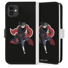 DeinDesign iPhone 11 Handy Klapph&uuml;lle Handyh&uuml;lle aus Kunst Leder wei&szlig; Flip Case Official Licensed Product Naruto Shippuden Itachi Uchiha Sideflip mit Lasche