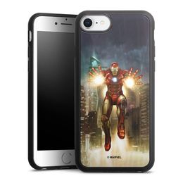 DeinDesign iPhone SE (2020) Handy Gallery Case Handyh&uuml;lle 9H Geh&auml;rtetes Glas R&uuml;ckseite H&uuml;lle Iron Man Avengers Marvel Gallery Case