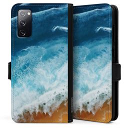 DeinDesign Galaxy S20 Handy Klapph&uuml;lle Handyh&uuml;lle aus Kunst Leder schwarz Flip Case Summer Water Beach Sideflip mit Lasche
