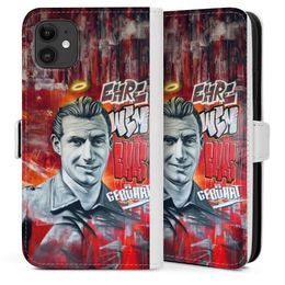 DeinDesign iPhone 11 Handy Klapph&uuml;lle Handyh&uuml;lle aus Kunst Leder wei&szlig; Flip Case 1. Fc Kaiserslautern 1. Fck Fritz Walter Sideflip mit Lasche