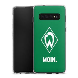 DeinDesign Galaxy S10 Plus Handy Silikon H&uuml;lle Case transparent Handyh&uuml;lle Moin Official Licensed Product Sv Werder Bremen Silikon Case