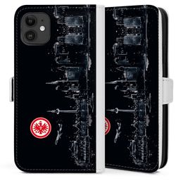 DeinDesign iPhone 11 Handy Klapph&uuml;lle Handyh&uuml;lle aus Kunst Leder wei&szlig; Flip Case Skyline Eintracht Frankfurt Sge Sideflip mit Lasche