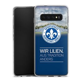 DeinDesign Galaxy S10 Plus Handy Silikon H&uuml;lle Case transparent Handyh&uuml;lle Official Licensed Product Sv Darmstadt 98 Coat Of Arms Silikon Case
