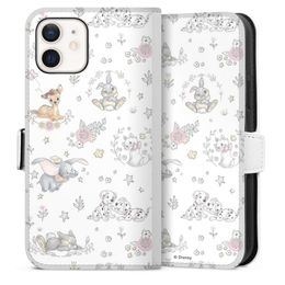 DeinDesign iPhone 12 Handy Klapph&uuml;lle Handyh&uuml;lle aus Kunst Leder wei&szlig; Flip Case Disney Dumbo Bambi Sideflip mit Lasche